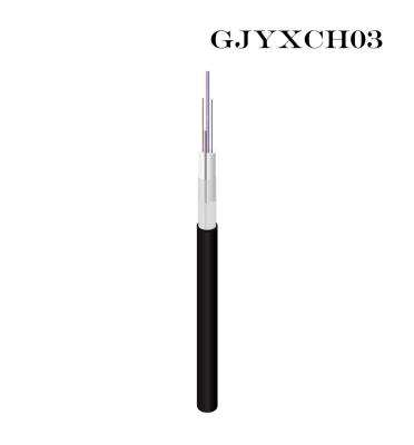 China 12 Cores PE Sheath Outdoor FTTH Drop Cable 6 Strand Single Mode Armored Fiber for sale