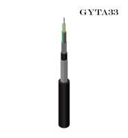 China 24 48 72 96 256Cores Double Armored Stranded Outdoor Fiber Optic Cable Steel wire for sale