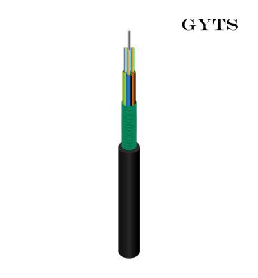 China 24 48 72 96 144 256 Cores Armored Stranded Outdoor Fiber Optic Cable Steel belt for sale