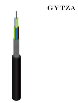 China 48 72 96 Cores Armor Stranded Outdoor Fiber Optic Cable GYTZA Steel for sale