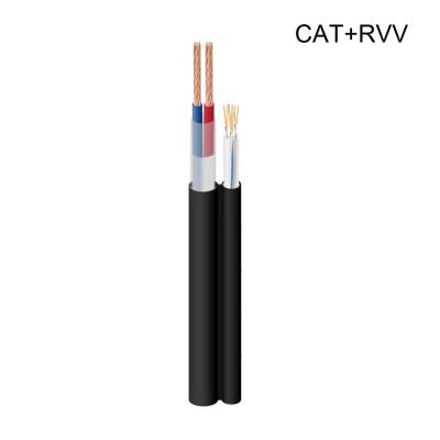 China CAT5E RVV Copper Hybrid Fiber Optic Cable Electrical Wire DC Cable for sale