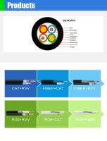 China Power GYXTW 1310nm Hybrid Fiber Optic Cable Bundled RVV Hdpe Sheathed for sale
