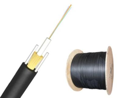 China 2 4 8 12 Cores Single Mode Outdoor Fiber Optic Cable GYFXTY FRP Strength member for sale