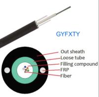 China 4f 6f 8f 12f with 2FRP strength member Outdoor Fiber Optic Cable GYFXTY for sale
