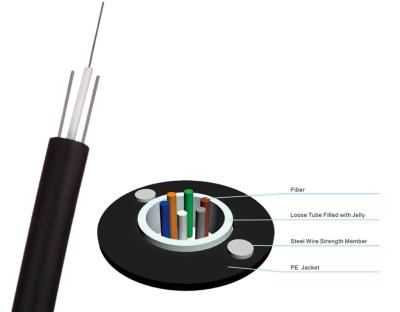 China 4cores 4km 8f 12f Central Loose Tube Outdoor Single Mode Fiber Optic Cable GYXY for sale