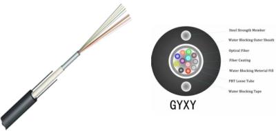 China GYXY 8 Cores Outdoor Fiber Optic Cable Central Loose Tube 3km for sale