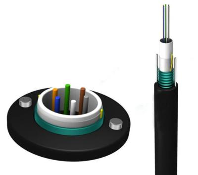 China G657A1 G657A2 Burial 4 Core Outdoor Fiber Optic Cable Steel Belt Steel Wire for sale