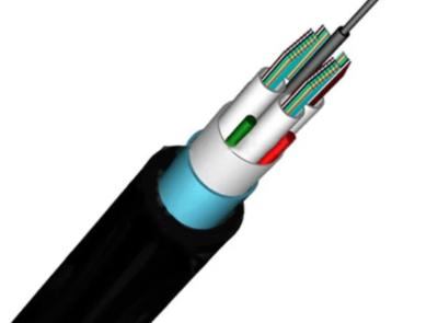 China Aluminium Armored Outdoor Fiber Optic Cable 48cores Direct Burial GYDTA 4km for sale