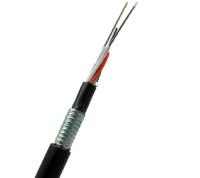China 96 Cores GYTY53 Direct Bury Armored Outdoor Waterproof Fiber Optic Cable Double PE for sale