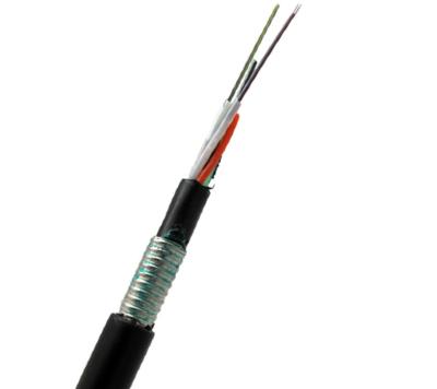 China 96 Cores GYTY53 Direct Bury Armored Outdoor Waterproof Fiber Optic Cable Double PE for sale