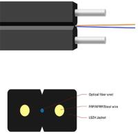 China GJXH 2 G657A2 Indoor FTTH Drop Cable Standard Single Mode Fiber 1km for sale