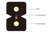 China 2 Cores 3km FTTH Drop Indoor Fiber Optic Cable Single Mode for sale