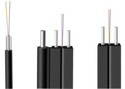 China GJYXFCH Self Supporting Outdoor FTTH Drop Fiber Steel Wire Strength G657A2 12 Strand Armored for sale