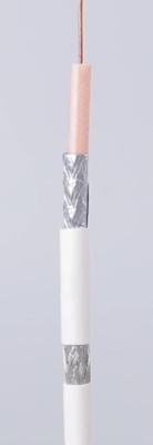 China RG6 60 Per Braid CCTV Coaxial Cable PVC Plenum Rated CCS Conductor AL Double Shield For Internet for sale