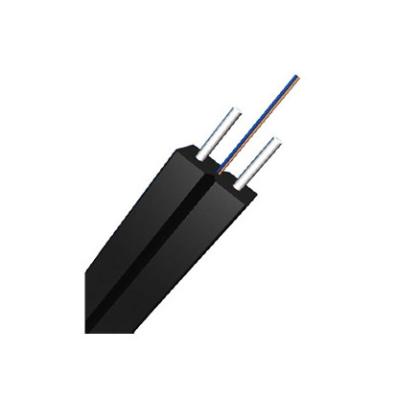 China GJXFH 2B 12Cores Square Indoor Fiber Optic Cable 2 FRP Strength Member for sale