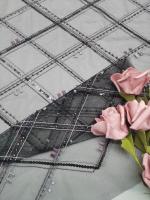 China 3D Merrowed Chemical Lace Fabric Lightweight Polyester Embroidery Yarn Dyed for sale