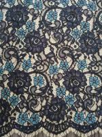 China 57'' Two Tone Floral Corded Lace Fabric For Women Clothing for sale
