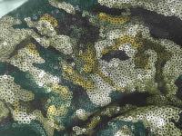 China 124cm Multi Color Sequins Embroidery Fabric With Ground Mesh For Evening Dress for sale