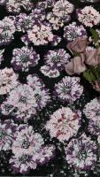 China Mesh Tulle Sequin Embroidered Fabric 49 Inches Floral For Women Wear for sale