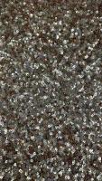 China 50 Inch Brown Color High Quality Sparkling Square Sequin Netting Embroidery Lace Dress Fabric For Evening Dress for sale
