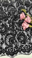 China Special Chenille Yarn Floral Scalloped Edge Lace Fabric By The Yard Dress For Fashion for sale