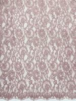 China Special Chenille Yarn Floral Scalloped Edge Lace Fabric By The Yard Dress For Fashion for sale