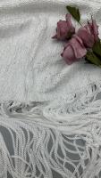 China Sequin Embroidered Fabric Taseels Sequin Embroidery Eyelash Sequin With Mesh Ground for sale