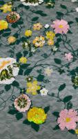 China Colorful Flower Rose Floral Sequin Embroidered Fabric for DIY Dress for sale