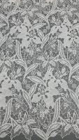 China 3D Embroidered Chemical Lace White Water Solube Lace Fabric For Lady Garment for sale