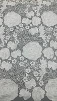 China Delicate White Embroidered Lace Fabric for Stunning Garments and Home Decor for sale
