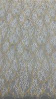China Spring And Summer Season French Chantilly Two-Tone Color Thread Lace With Floral Design With Eyelash Scallop Lightweight For Fashion Dress for sale