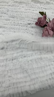 China New Collection Luxary Elegant and Durable Mesh wrinkle Lace Fabric for Wedding and Birthday Occasions for sale