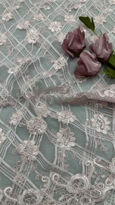 China Leafy New Embroidery Luxary Flower 100% knit Embroidery Fabric Lace Fabric Wedding Birthday Occasions for sale