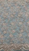 China Leafy New Collection Embroidery Luxary Flower 100% knit Embroidery Fabric Lace Fabric Wedding Birthday Occasions Beautiful Dress for sale