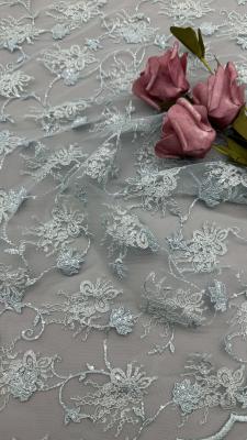 China Sequin Durable And Elegant Embroidery Luxary Flower Sequin Embroidery Fabric Lace Fabric Wedding Birthday Occasions Beautiful Dress for sale