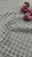 China Leafy Plaid Embroidery Durable And Elegant  Luxary Knit Embroidery Fabric Lace Fabric Wedding Birthday Occasions Sequin Plaid Fabric for sale