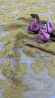 China Beaded Embroidery Durable and Elegant  Luxary knit Embroidery Fabric Lace Fabric Wedding Birthday Occasions Lovely Beaded Fabric for sale