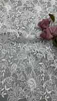 China Laser Lace White Luxury Embroidery Elegant Luxary knit Flower Embroidery Fabric Lace Fabric Wedding Birthday Occasions Hight Quality For Ladies Fabric for sale