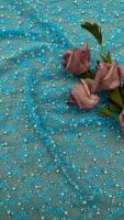 China Luxary Beaded Embroidery Lace Fabric Durable and Elegant Lace Embroidery Fabric  Wedding Birthday Occasions Hight Quality Beaded Embroidery Lace for sale