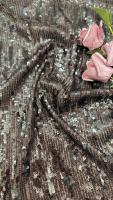 China Luxury Sequin Embroidered Lace Fabric For Ladies Textile Suit for sale