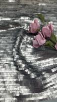 China Leafy Sequin Embroiderey Metal Fabric Durable and Elegant Embroidery Fabric Wedding Party Occasions Hight Quality Embroidery Fabric for sale
