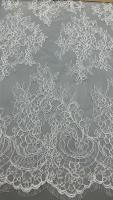 China Luxury French Chantilly Lace  Fabric Durable and Elegant Fabric Wedding Party Occasions White Fabric for sale