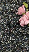 China Metallic Lace Fabric Sequin Embroidery Fabric Customized Color for sale