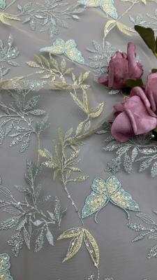 China Embroidery Lace Fabric Butterfly Elegent 100% Cotton Luxury Style for sale