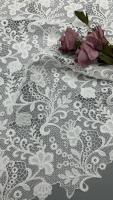 China Embroidery Lace Fabric 100% cotton Luxary Party Style Laser Breathe Embroidered Fabric for sale
