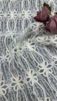 China Leafy Corded Lace Fabric Luxary Breathe and Elegent Wedding Party Lace Fabric for sale