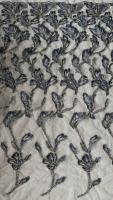 China Metallic Lace Fabric High Quality Elegent Wedding 60 Yards Embroidery Fabric for sale