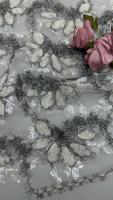 China 100% Polyester Sequin Metallic Lace Fabric Luxury Breathe And Elegent Sequin Fabric for sale