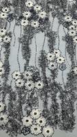 China Luxury Metallic Lace Fabric Elegent Wedding Embroidery Fabric for sale