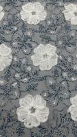 China Corded Sequin Lace Elegent Wedding Embroidery Fabric for Wedding Gowns for sale